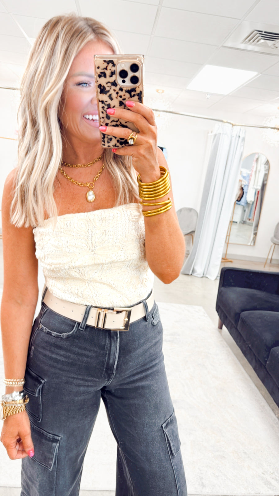 Charcoal Couture-High Rise Cargo Jeans – Sparkle Tallahassee